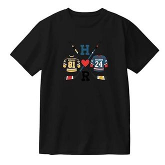 Generic HeatRivalry Hollander Rozanov T-shirt en coton unisexe col rond d&eacute;contract&eacute; &agrave; manches courtes, Noir, 3XL