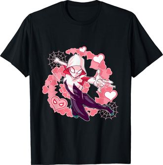MARVEL Spider-Man Into the Spider-Verse Gwen Stacy Hearts T-Shirt