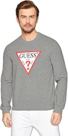 Guess Sweat Gris Homme Triangle Logo Gris XS
