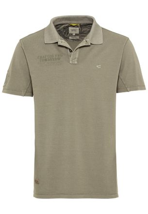 Camel Active Herren Piqué Poloshirt aus Reiner Baumwolle Khaki, Menswear-S