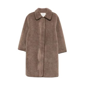 Yerse Yerse - Manteau effet mouton retourn&eacute; - Femme - Vestes - Brun - Taille: 36 FR