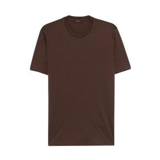 Zanone Homme, Tops, Brun, Taille: XL T-shirt girocollo
