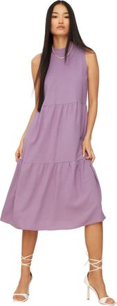 Trendyol Damen Wide Cut Dress, Lila, 34 EU