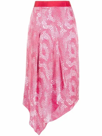 Isabel Marant jupe asym&eacute;trique &agrave; imprim&eacute; Vaiami - Rose