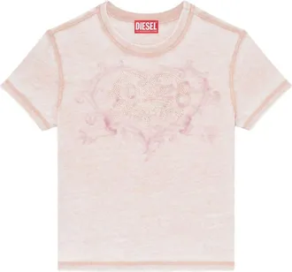 Diesel T-shirt en coton m&eacute;lang&eacute; &agrave; logo Diesel