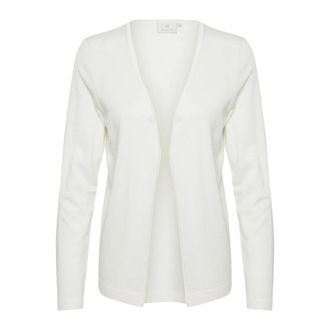 Kaffe Gilet Tricot Simple - Style Astrid - Femme - Pulls - Blanc - Taille: 44 FR