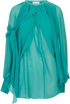 Gianluca Capannolo Femme, Blouses et Chemises, Bleu, Taille: 40 FR Blouse drap&eacute;e