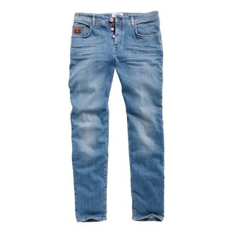 Carlo Colucci Premium Slim Fit Jeans - Miami - - Jeans - Herren - Blau - W30 L32