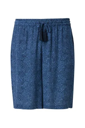 Ulla Popken Schlupfhose Schlupf-Bermuda Rose Giraffen weites Bein