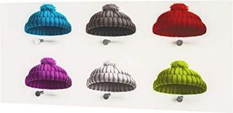 Haku Möbel Garderobenleiste, Hakenleiste, Kleiderhaken, Wandgarderobe, edelstahloptik, Motiv, Metall, Sicherheitsglas 6 mm - Maße: B 90 x H 40 x T 5 cm, Style: M