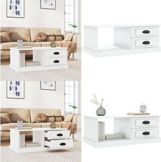 vidaXL Couchtisch Wei&szlig; 90x50x35 cm Holzwerkstoff - Couchtisch - Wohnzimmerschreibtisch - Sideboard - Holzwerkstoff M&ouml;bel - Wei&szlig;er Couchtisch - Home & Living