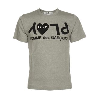 Comme Des Gar&ccedil;ons Homme, Tops, Gris, Taille: L T-shirt Gris Logo