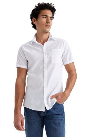 DeFacto Herren R1706AZ Shirt, White, 3XL