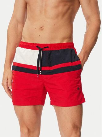 Beverly Hills Polo Club Badeshorts P-SS26M-SUNNY-0065 Rot Regular Fit