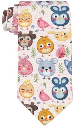 Generic Animaux De Dessin Animé Colorés Cravate Homme Décontractée Cravates Élégante Cravate Pour Accessoires Femmes Adultes
