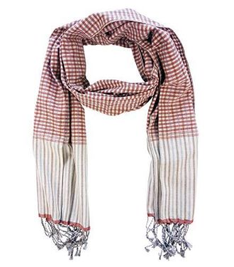 Krama Krama Foulard traditionnel du Cambodge Orange Feu