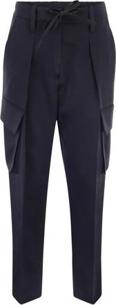 Brunello Cucinelli Femme, Pantalons, Bleu, Taille: 40 FR Pantalon Cargo Sartorial