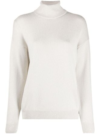 Brunello Cucinelli Pullover mit Rollkragen - Nude
