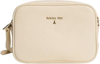 Patrizia Pepe Femme, Sacs, Blanc, Taille: ONE Size Leather Crossbody Bag
