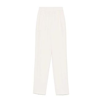 Twinset Wei&szlig;e Hose mit Elastischem Bund - - Trousers - Damen - Wei&szlig; - L