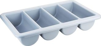 Contacto Besteckmulde GN 1/1 aus grauem Polypropylen, schwere Ausführung