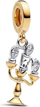 Pandora 762202C01 Breloque en forme détoile filante scintillante en argent sterling avec alliage plaqué or 14 carats et oxyde de zirconium Compatible Moments 