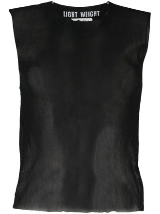 Maison Margiela t-shirt à empiècement transparent (années 2000) - Noir