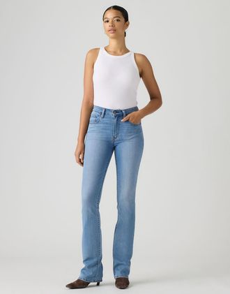 Levi's 725 High-Rise Bootcut-Jeans in Hellblau