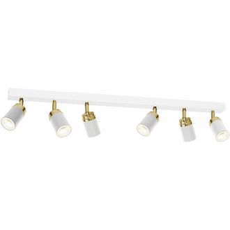 Licht-Erlebnisse Spot Blanc Or 90 cm 6 flammes GU10 m&eacute;tal