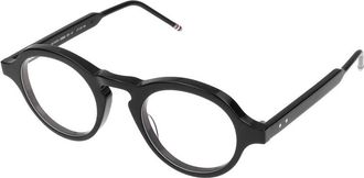 Thom Browne unisex, Accessoires, Noir, Taille: 47 MM Acetate Round Eyeglasses