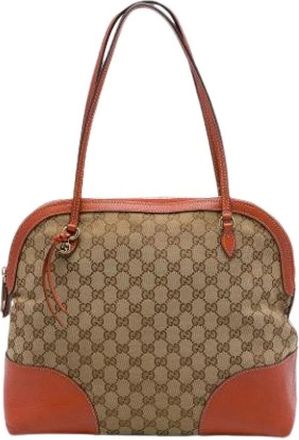 Gucci Sac cabas Pre-owned en toile - Femme - Pre-owned - Beige - Taille: ONE Size