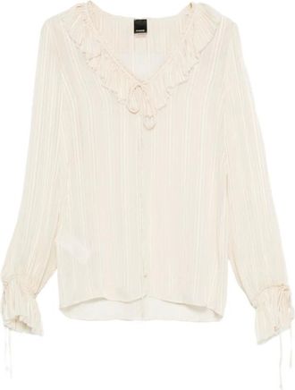 Pinko Pinko, Femme, Blouses et Chemises, Beige, Taille: 38 FR Shirt