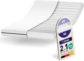 Mister Sandman Matelas 200 x 200 cm - Ferme - Matelas en Mousse Froide Ergonomique 7 Zones - R&eacute;versible - Housse Lavable - Certifi&eacute; Oeko-TEX - Fabriqu&eacute; en Allemagne 