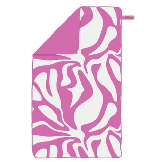 s.Oliver Mikrofaser Badetuch 80x160 cm - schnelltrocknendes, leichtes und saugf&auml;higes Fitness & Sport Handtuch, Reise & Strandtuch kompakt pink mit Muster