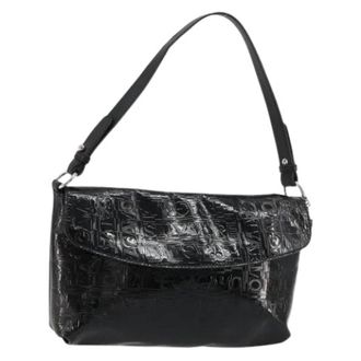 Ferragamo Pre-owned Lackleder Umh&auml;ngetasche - - Pre-owned - Damen - Schwarzk - ONE SIZE