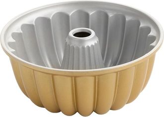 Nordic Ware NW 58677 Elegant Party Bundt Pan Kuchenform Gold, Aluminium, Goldfarben, Ø 22.3 x 9.3 cm