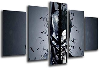 Cuadros Cámara Wandbild - Bild Superhelden, Batman, Joker, 165 x 62 cm, Holzdruck - XXL Format - Kunstdruck, 26432