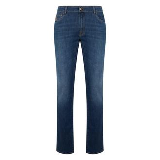 Moorer Dunkelblaue schmal geschnittene Jeans- bequem und vielseitig - - Jeans - Herren - Blau - W29