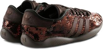 adidas Brown Sequin Embellished Sneakers - Brown
