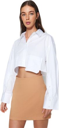 Trendyol Trendyol Damen Pencil A-line Woven Skirt Baby Rock, Camel, 34