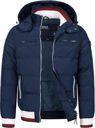 Indicode Hommes Marlon Quilted Jacket | Veste matelassée aspect doudoune Navy Mix XL