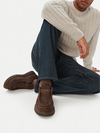 Tommy Hilfiger Halbschuhe Tommy Hilfiger Comfort Nubuck Moc Toe Shoe FM0FM05975 Dunkelbraun