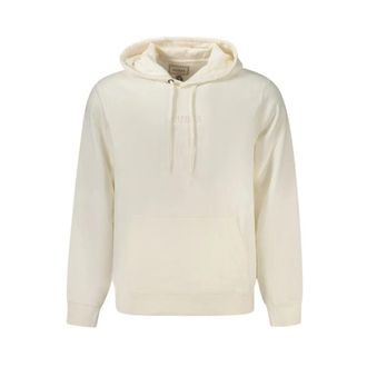Guess Wei&szlig;e Baumwollkapuzenpullover mit gepr&auml;gtem Druck - - Sweatshirts & Hoodies - Herren - Wei&szlig; - M