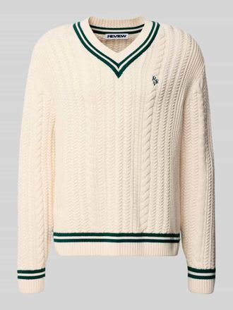 Review Strickpullover mit Zopfmuster