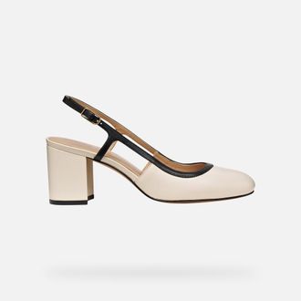 Geox Schuhe Virnilisa 65 Dame Off-white/schwarz