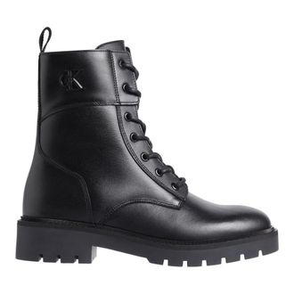 Calvin Klein Jeans Femme, Chaussures, Noir, Taille: 37 EU Botte de combat mi-haute zipp&eacute;e