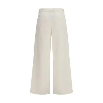 Max Mara Womens White Cotton Casual Pants
