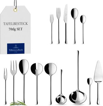 Villeroy & Boch Villeroy und Boch Udine Besteck 70-teilig, 18/10 Edelstahl, Metall, 49 x 34 x 13 cm