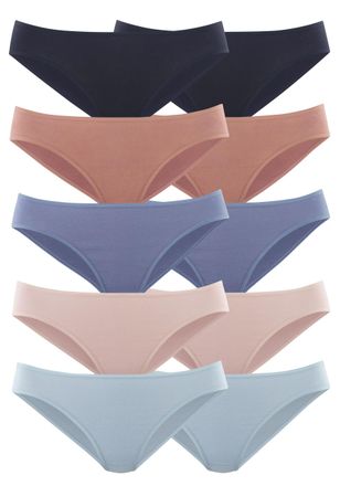 Petite Fleur Damen Bikinislip aus elastischer Baumwolle f&uuml;r perfekten Sitz, Vorteilspack