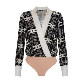 Elisabetta Franchi Seidenhemd - - Tops - Damen - Mehrfarbig - S